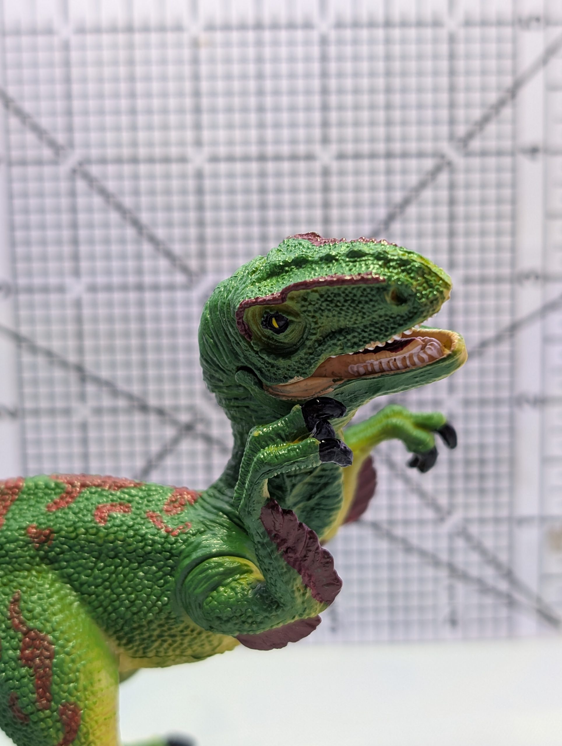 Realistic Dinosaur Toy Figurine – Lifelike Green Velociraptor Model for ...